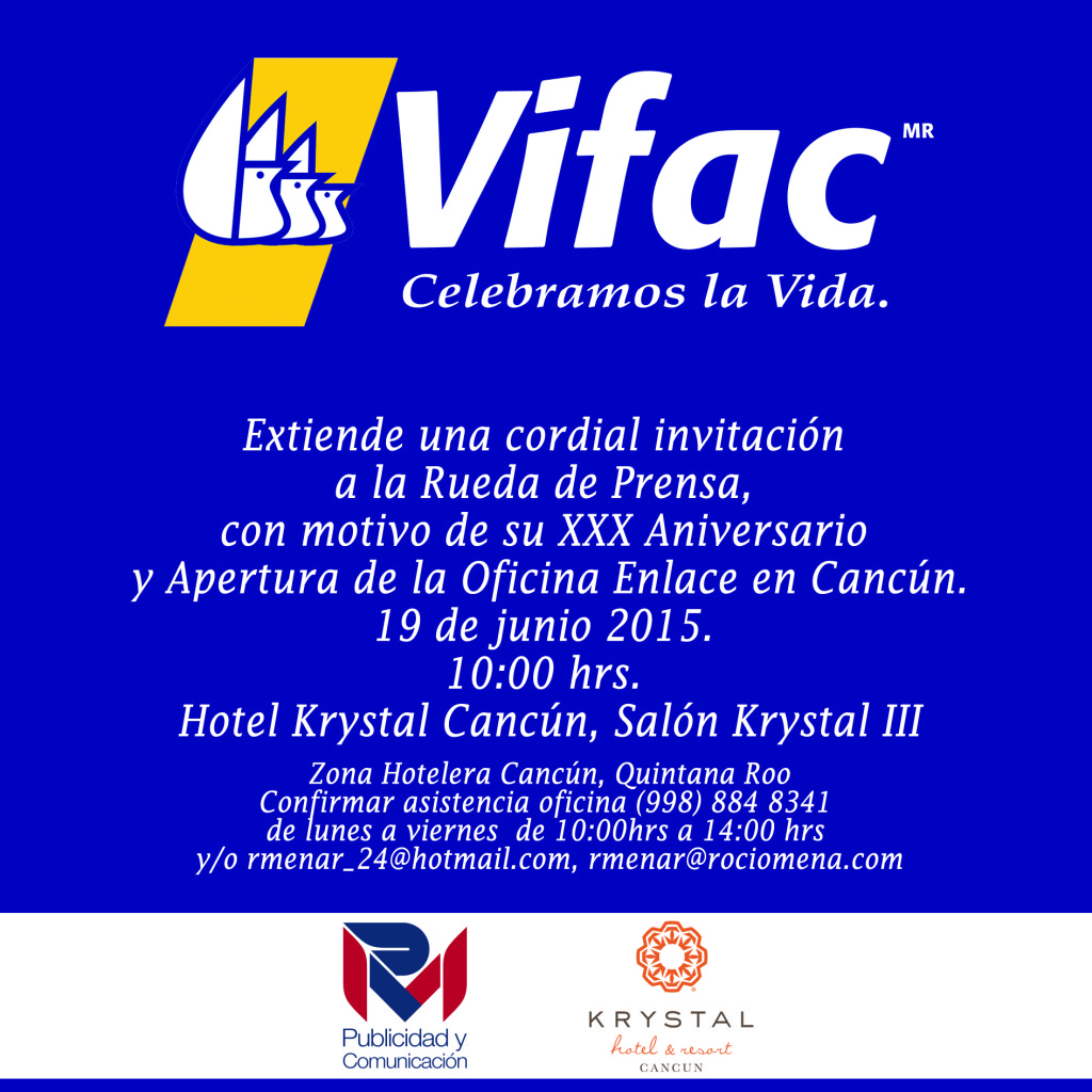 VIFAC CELEBREMOS LA VIDA EXTIENDE UNA CORDIAL INVITACION A LA RUEDA DE ...